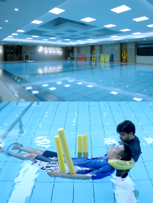 Movable Swimming Pool Floors for rehabilitation pools | EWAC Medical